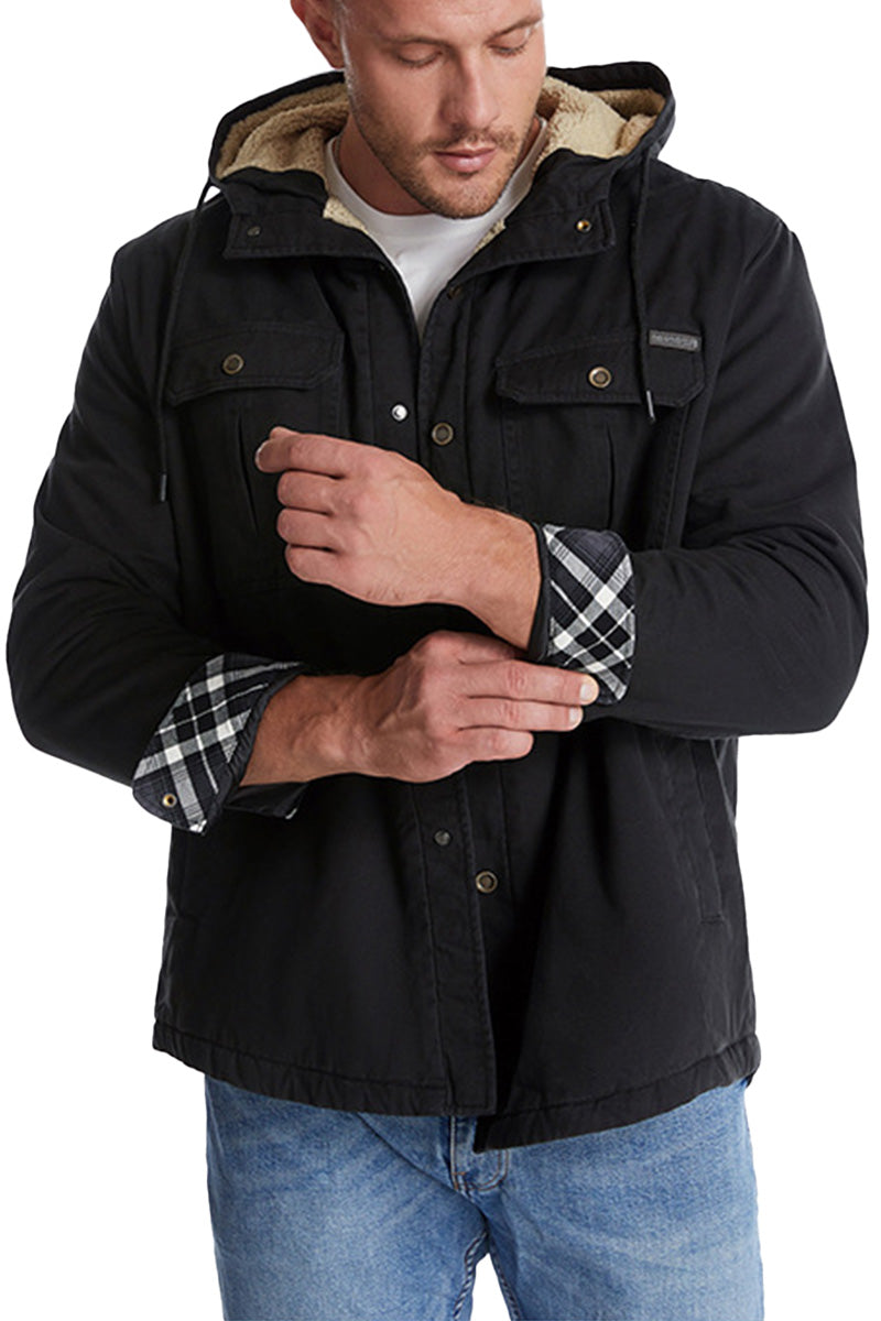 Sherpa-lined Cotton 2-in-1 Jacket - Marcus Store