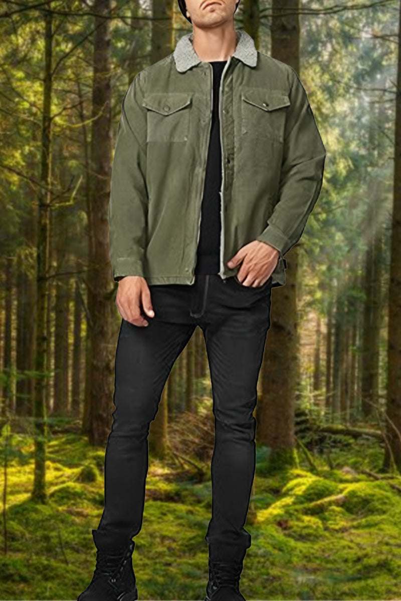 Heavyweight Sherpa Windproof Jacket With Pockets - Marcus Store