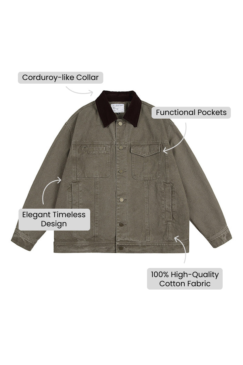 Lightweight Cotton Chore Jacket - Marcus Store